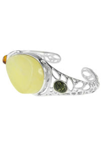 Срібний браслет з бурштином «Ізабелла» від UkrBurshtyn - Лідер у ...